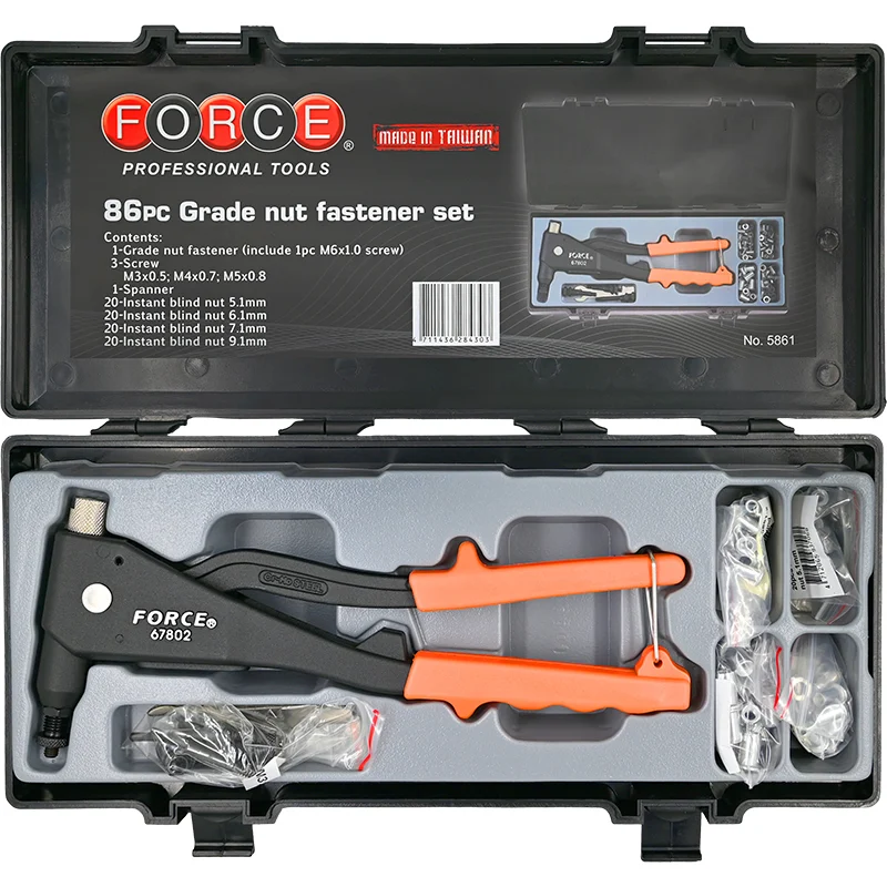 86pc Grade Nut Fastener Set - Force Tools