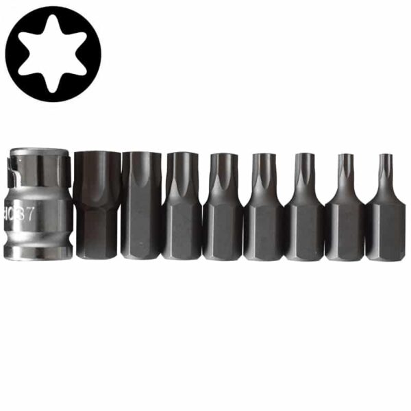 9pc 10mm Star Bit Set - Force Tools