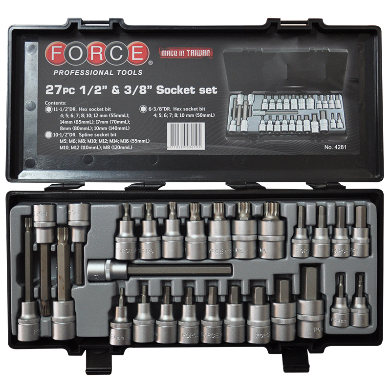 27pc Socket Set - Force Tools