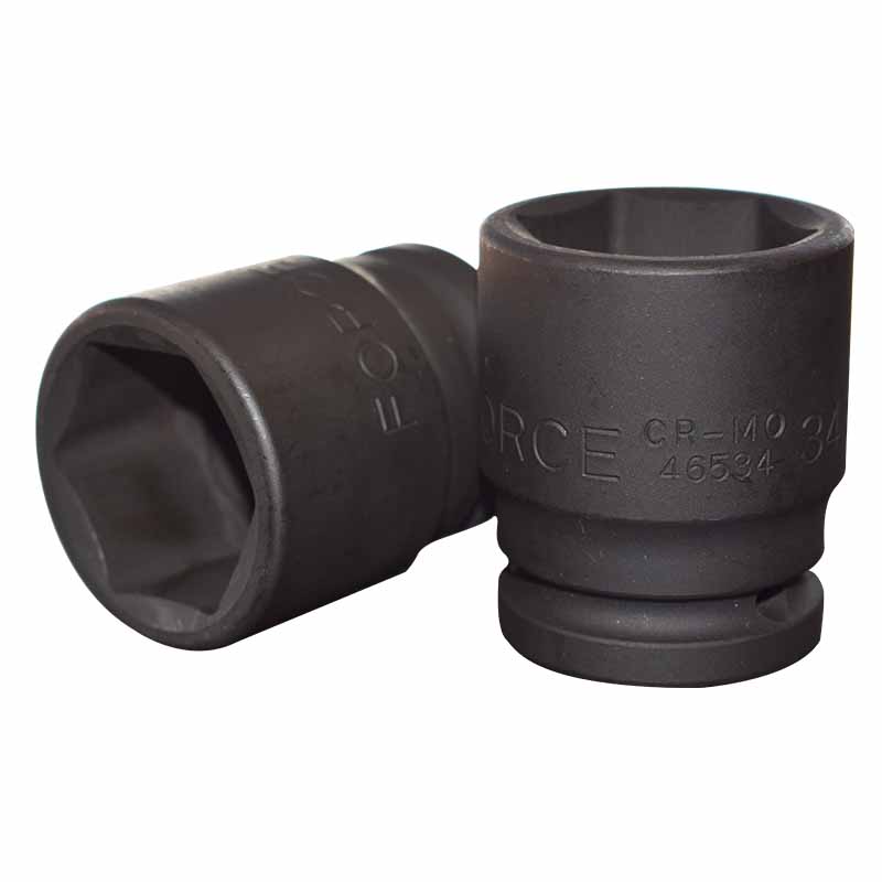 3/4" (Inch) 6pt. Flank Impact Socket 34 - Force Tools