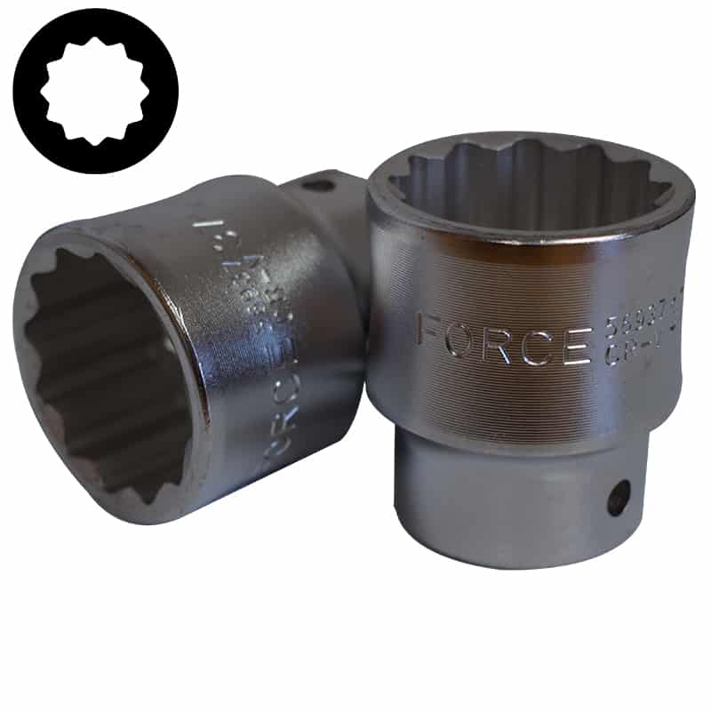 3/4" (Inch) 12pt. Flank Socket 37 - Force Tools